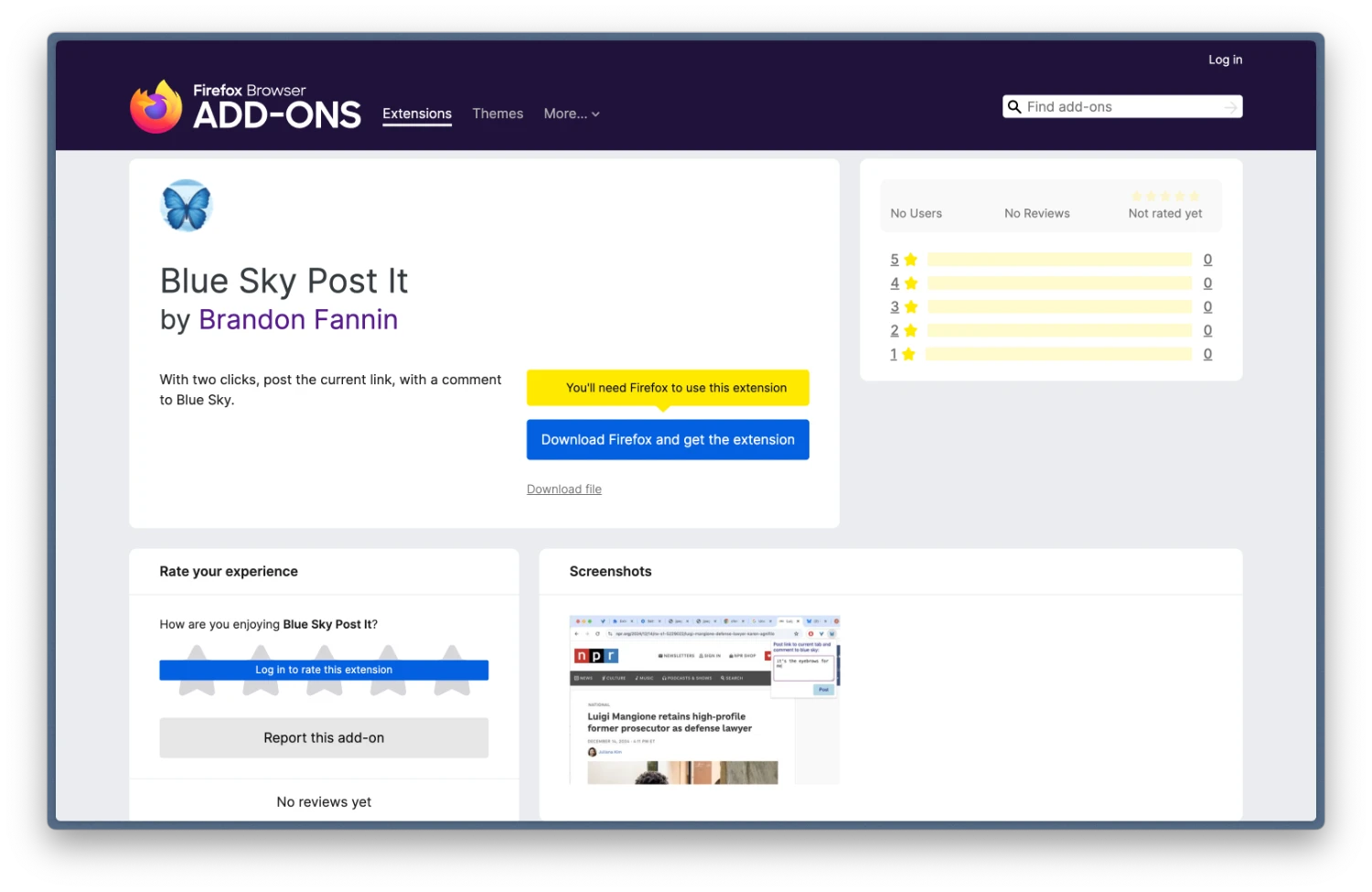 Blue Sky Post It | Grow Bluesky | Grow Bluesky