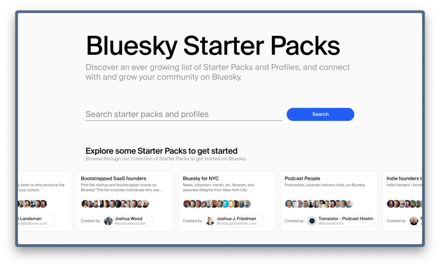 Bluesky Starter Packs | Grow Bluesky | Grow Bluesky