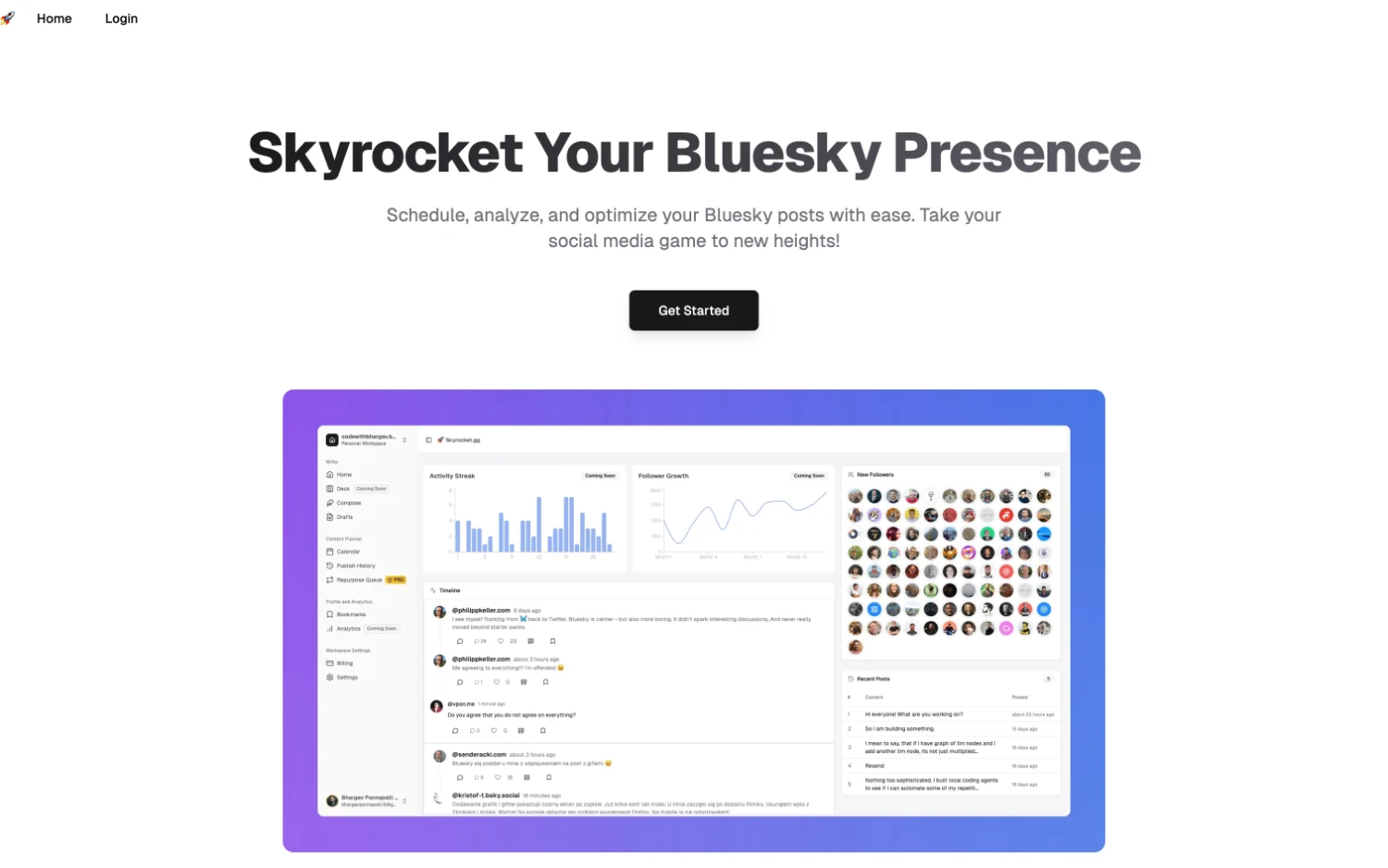 Skyrocket | Grow Bluesky | Grow Bluesky